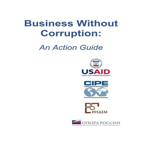 Business without corruption, an action guide | PDF