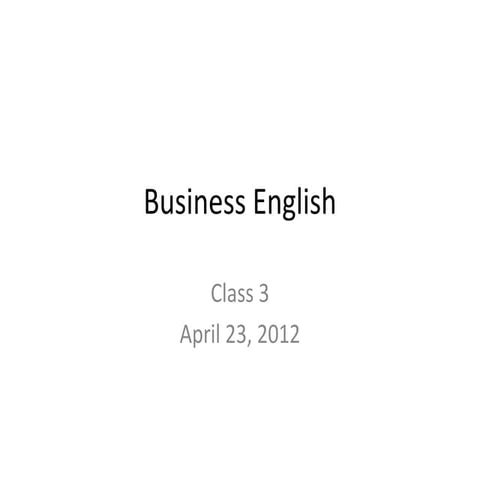Business English ESL | PPTX