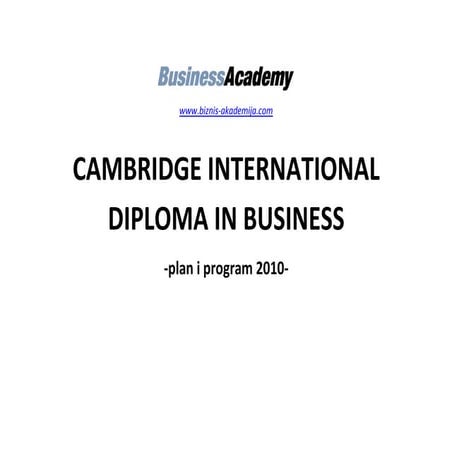 Business Academy Cidb Plan I Program | PDF