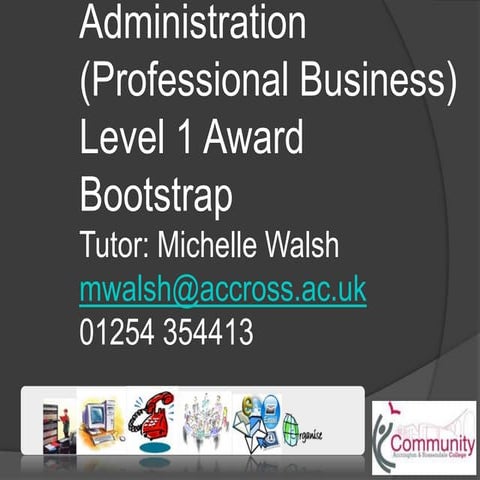 Business administration level 1 award pp 1 oct 15 bs | PPT
