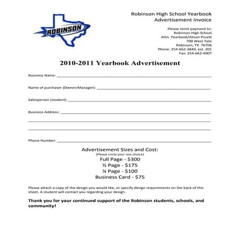 Business ad order form | PDF