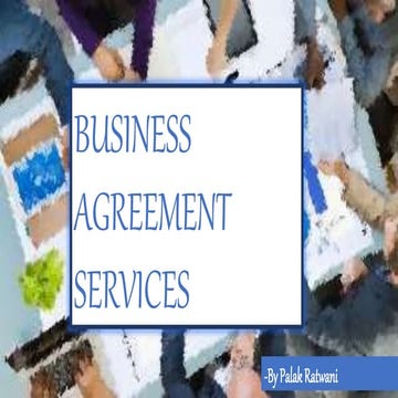 Business agreement services | PPTX
