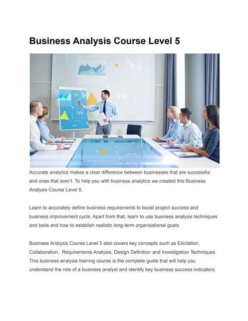 Introduction to business analysis | PPT