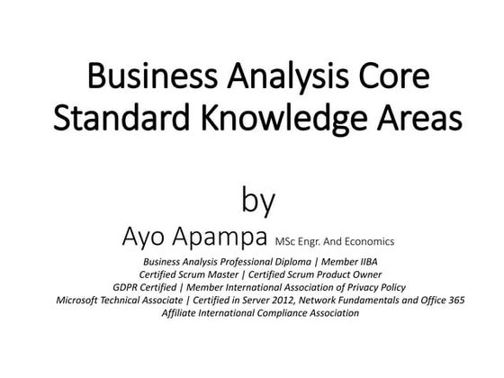 BABOK v3 KA Task Summary v0.15