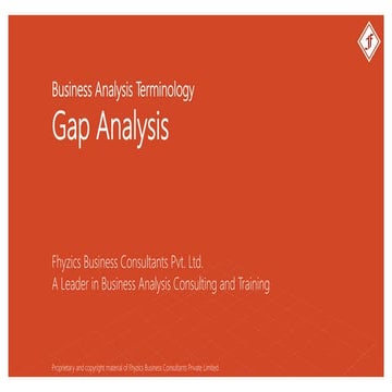 Business Analysis Terminology – Gap Analysis.pdf | Business | Business and Finance