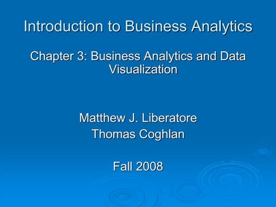 Application of business analytics | PPTX