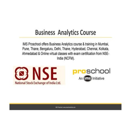 Business analytics course with NSE India Certification | PDF