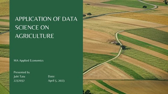 CROP YIELD PREDICTION.pptx | Agriculture | Industries