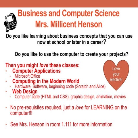 Business and computer science | PPTX