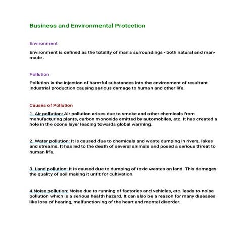 Business And Environment Wps Office Pdf