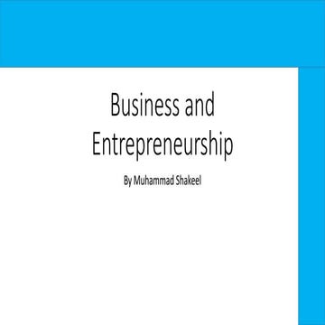 Business and Entrepreneurship | PPT