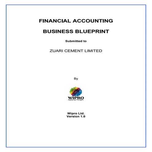 Business blueprint financial accounting v1 | PDF