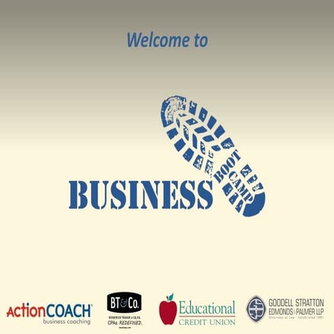 Business bootcamp "know your numbers" presentation | PPTX