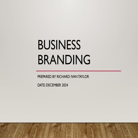 Business_Branding_Presentation for business | PPT
