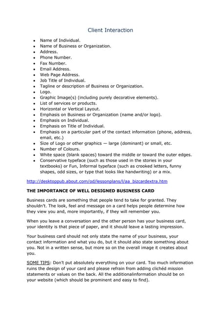 How to design a business card | PPT