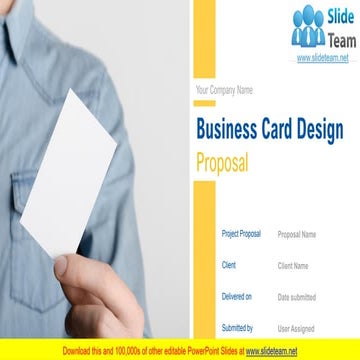 Business Card Design Proposal PowerPoint Presentation Slides | PPT