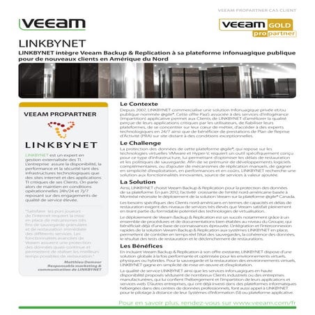 One page Linkbynet presentation | PDF
