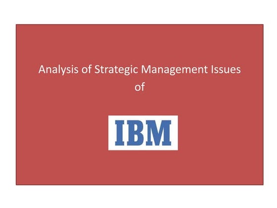 Organizational Structure of IBM | PPTX