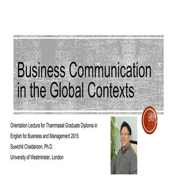 Business Communication in the Global Contexts | PDF
