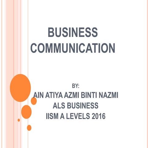 Business communication | PPT