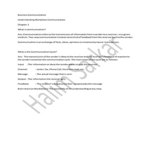 Business communication | DOCX