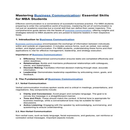 Business Communication Definition, Examples and Questions | PDF