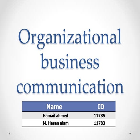 Business communication | PPT
