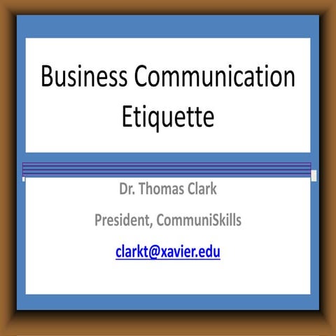 Business communication etiquette for young realtors workshop.ppt ...