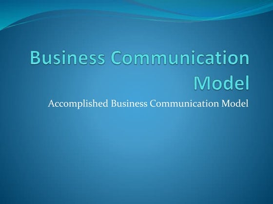 10.1 Communication Models | PPT