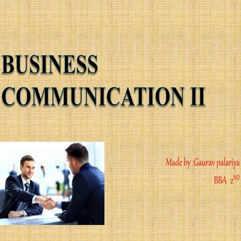 Business communication part 2 | PPTX