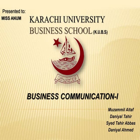 Business communication presentation | PPT