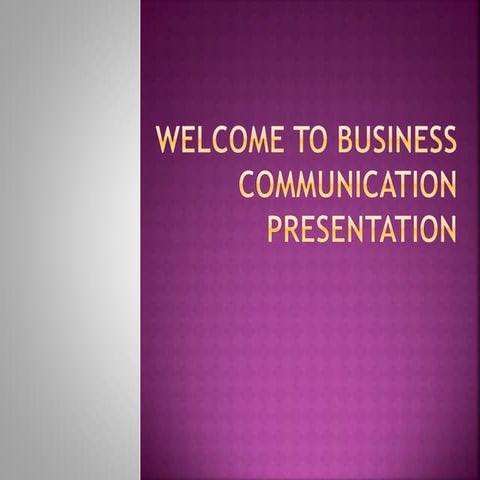 Business Communication Presentation | PPT