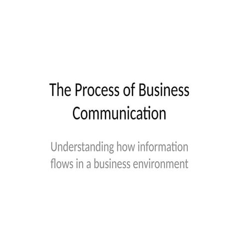 Business_Communication_Process_PPT.pptx (Business Communication) | PPT
