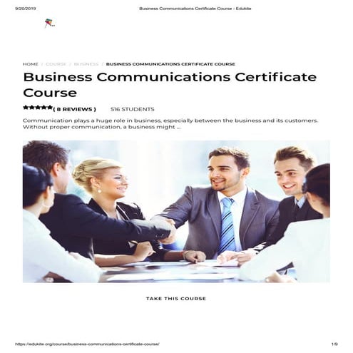 Business Law and Ethics Certificate - Edukite | PDF