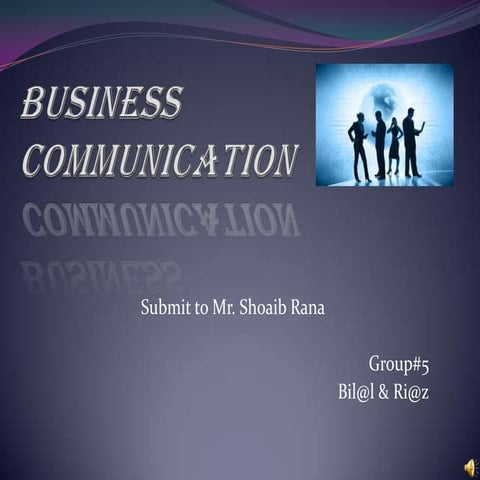 Business communications front page | PPTX