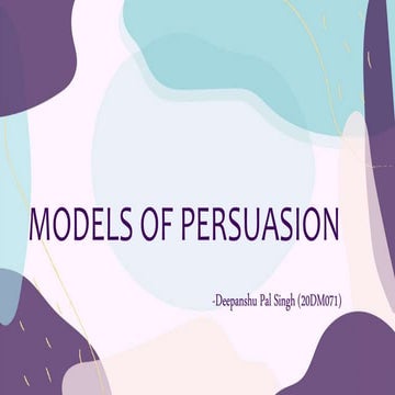 Models of persuasion | PPT