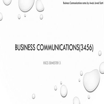 UNIT 1: AN OVERVIEW OF COMMUNICATION (Business Communication) | PDF