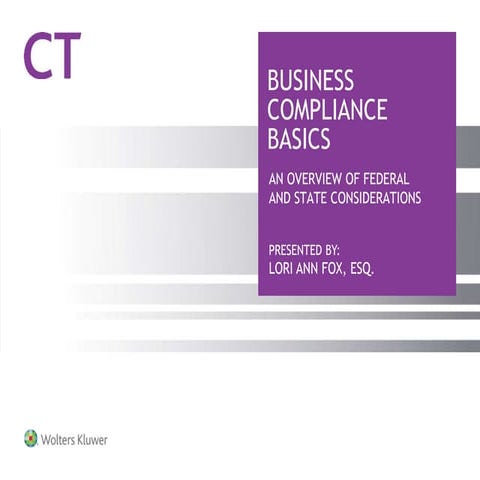 Business Compliance Basics 2015 | PPT