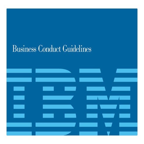 IBM Business Conduct Guidelines | PDF