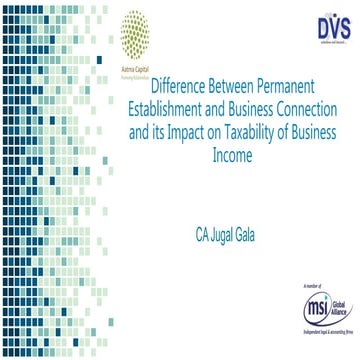 Permanent Establishment & Business Connection and it's Impact on ...