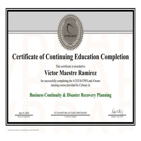 Business Continuity & Disaster Recovery Planning - Cybrary ...
