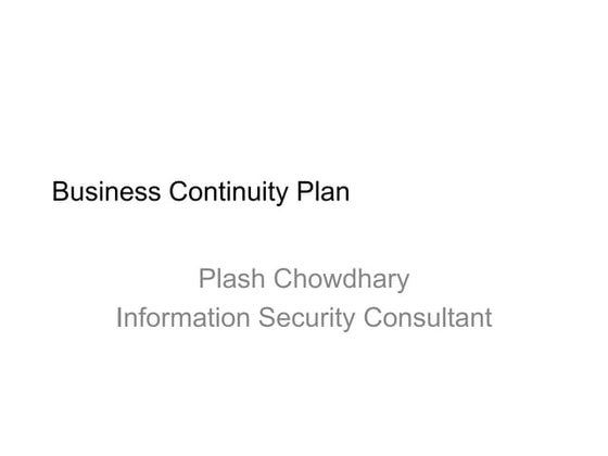 Business Continuity Management | PPTX