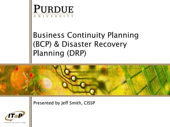 Business continuity plan | PPTX