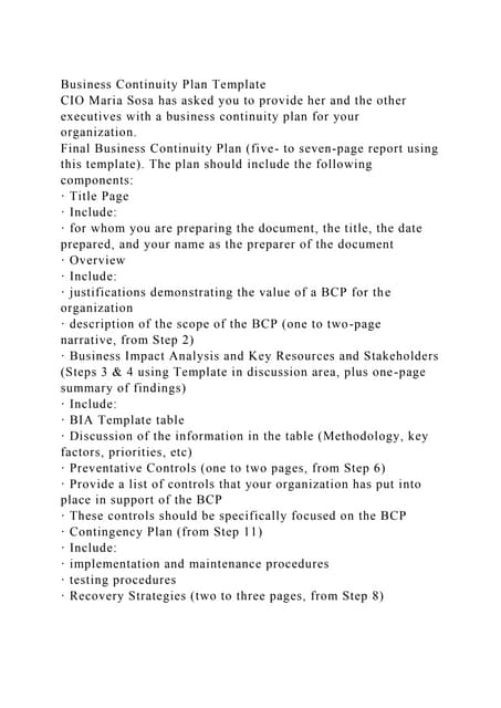 Business continuity planning and disaster recovery | PPTX | IT and ...