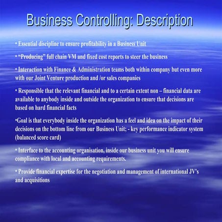 Business Controlling Update | PPT | Business Accounting & Finance ...