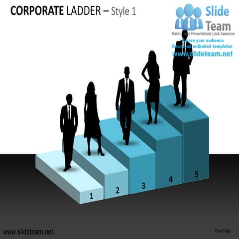 Business corporate ladder design 1 powerpoint presentation templates. | PPT