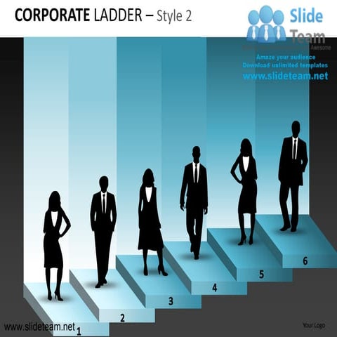 Business corporate ladder style design 2 powerpoint presentation ...