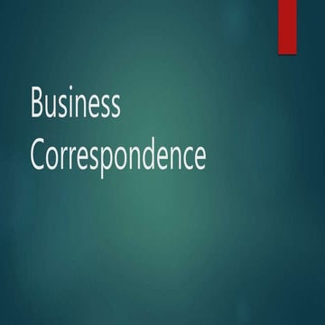 Business correspondence 2 | PPTX