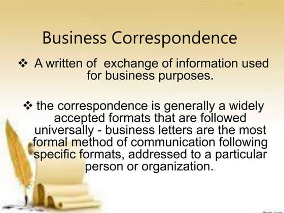 OFFICIAL CORRESPONDENCE, Format of all correspondence.pptx