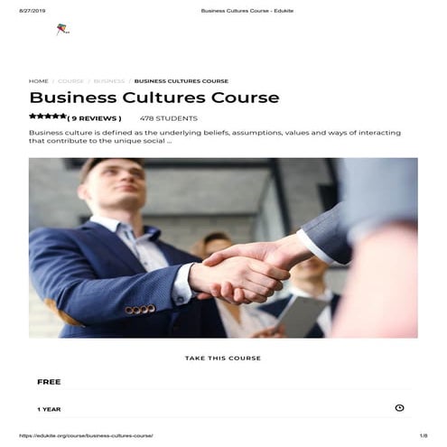 Business Law and Ethics Certificate - Edukite | PDF